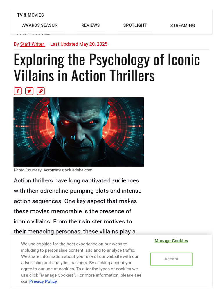Exploring The Psychology of Iconic Villains in Action Thrillers | PDF ...