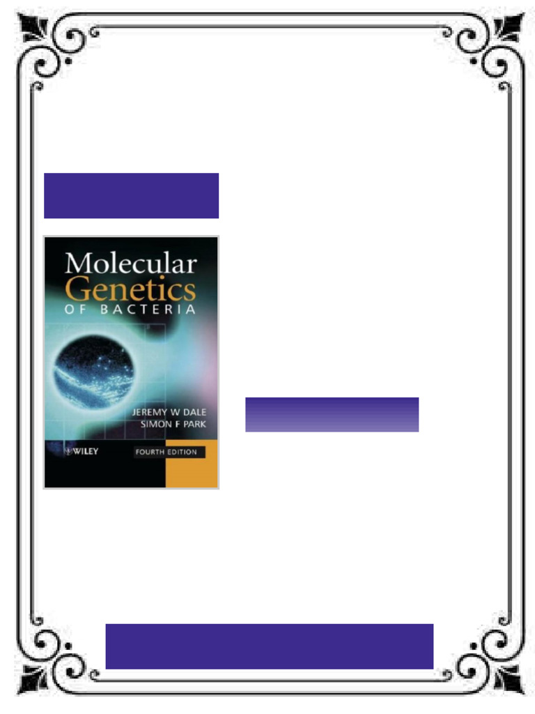 Molecular Genetics of Bacteria 4th Edition Jeremy Dale & Simon Park ...