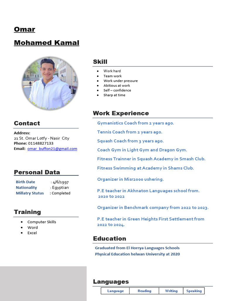 CV Omar Mohamed2 | PDF