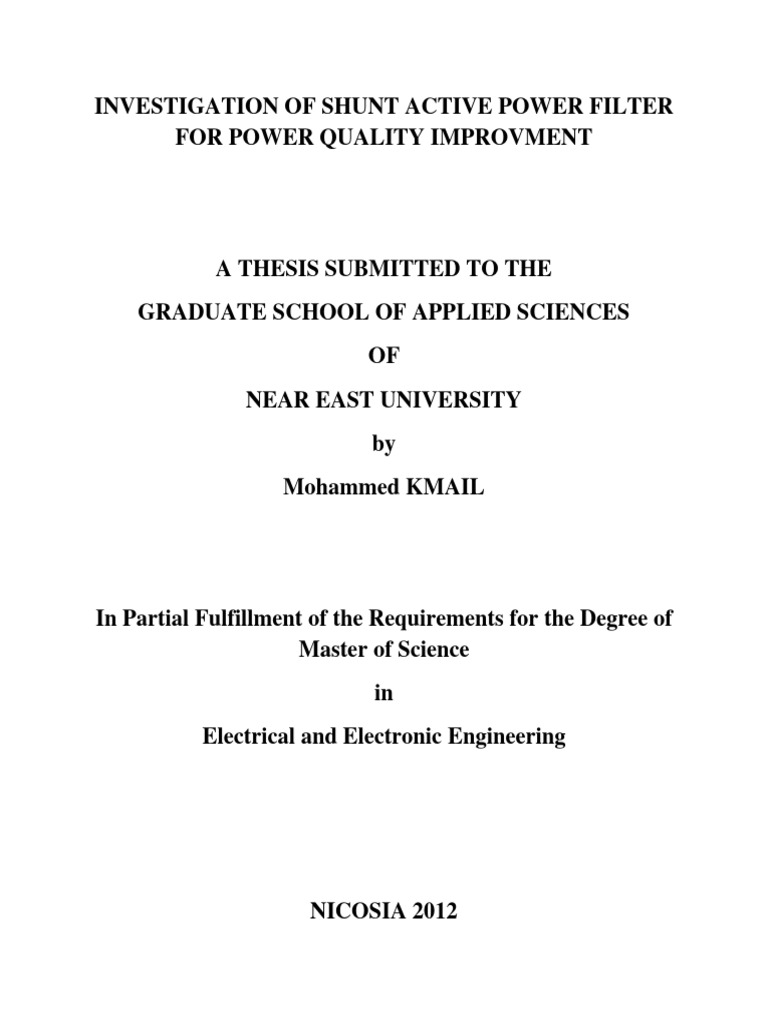 Investigation of Shunt Active Power Filter For Power Quality Improvment ...