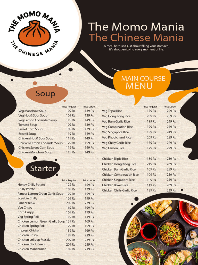 Menu Card The Momo Mania | PDF | European Cuisine | Food And Drink ...