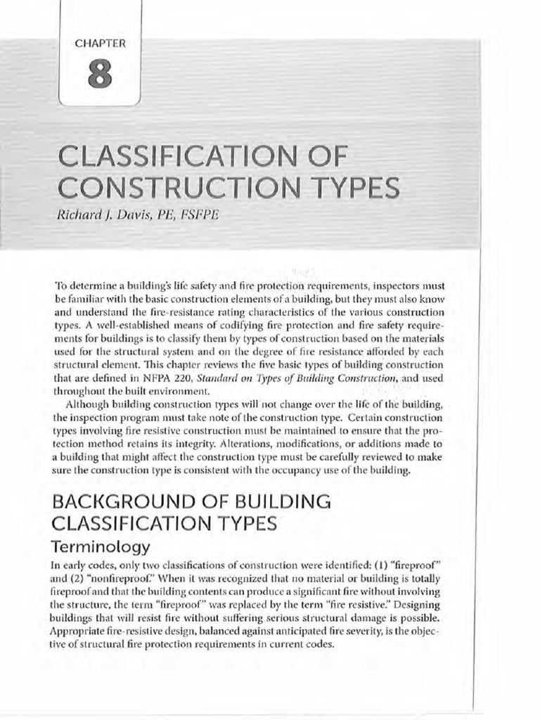 Chapter 8 Classification of Construction Types | PDF | Building ...