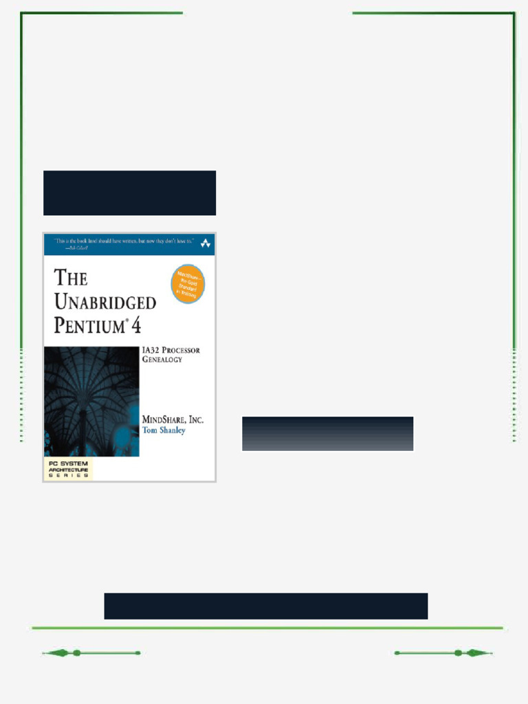 The Unabridged Pentium 4 IA32 Processor Genealogy 1st Edition Shanley ...