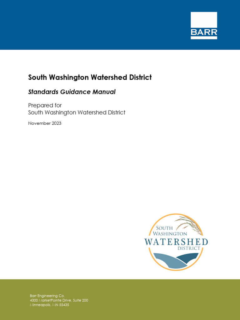 SWWD Standards-Guidance-Manual Final 11062023 | PDF | Stormwater | Loam