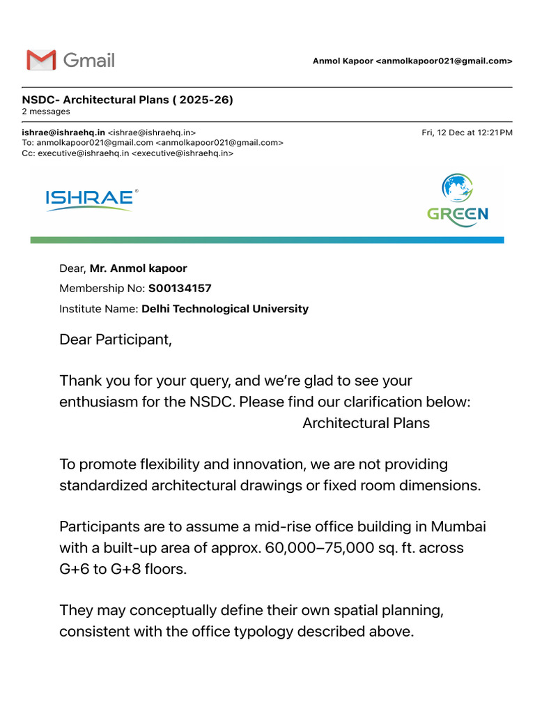 NSDC - Architectural Plans (2025-26) | PDF