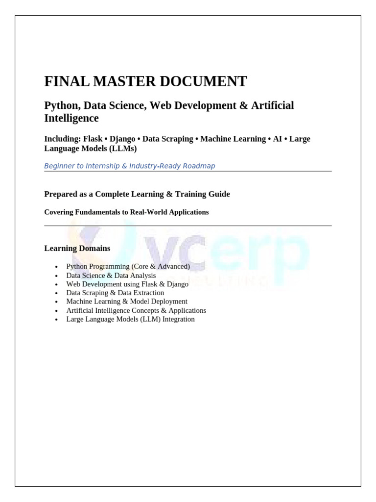 Ai & ML Final Master Document | PDF | Python (Programming Language ...