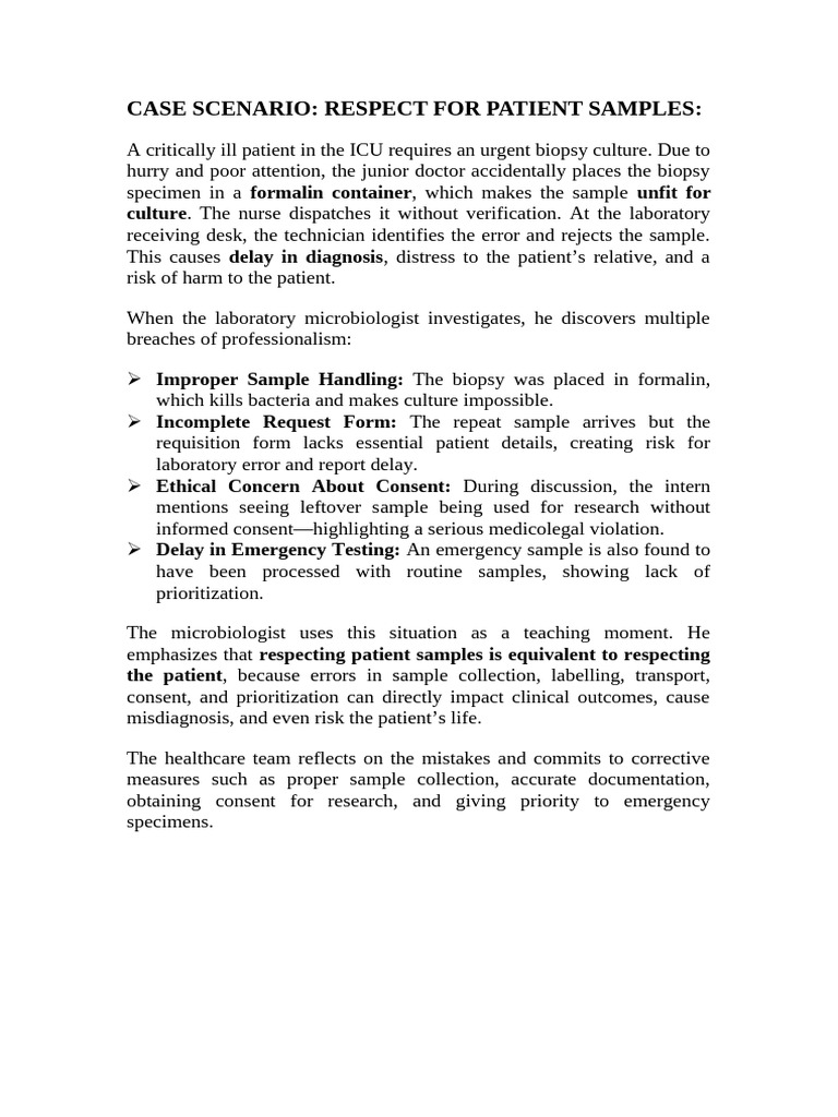 RP1 - Respect For Patient Sample | PDF