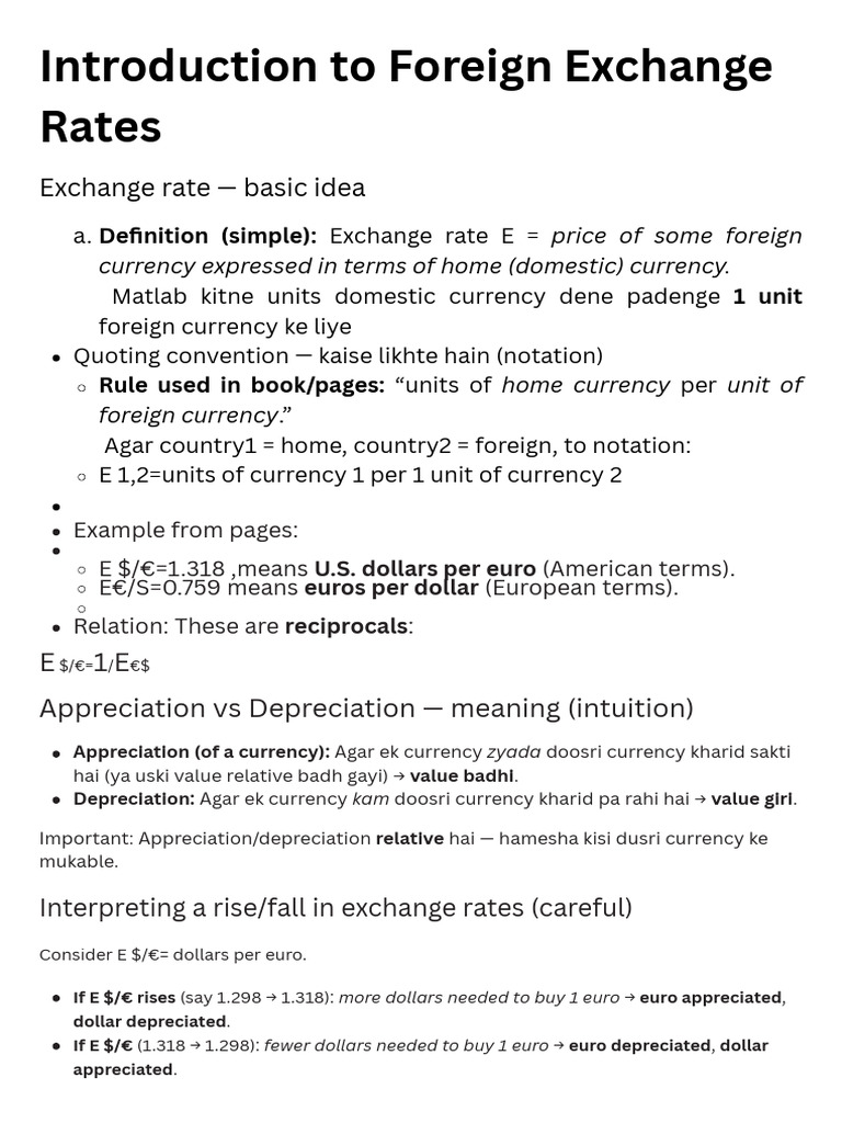 Understanding Foreign Exchange Rates | PDF | Foreign Exchange Market ...