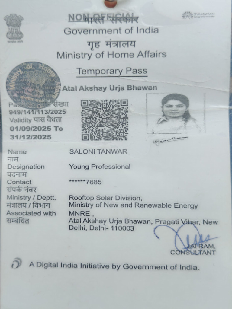 Temporary Pass for Young Professional | PDF