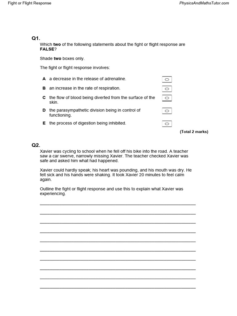 Understanding the Fight or Flight Response | PDF | Fight Or Flight ...