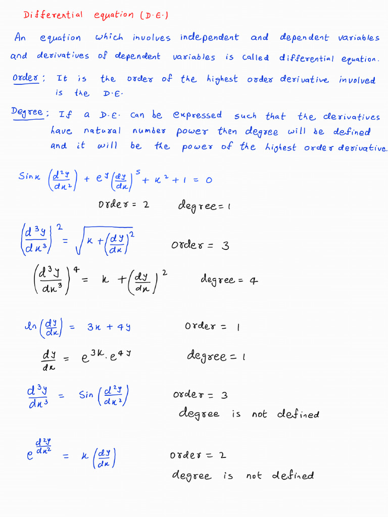 Differential Equation Jee | PDF