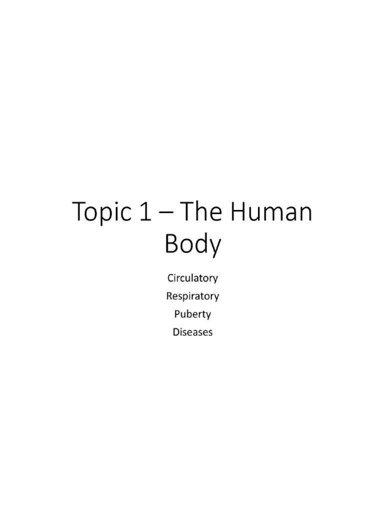 Unit 1. The Human Body (Test Questions) | PDF