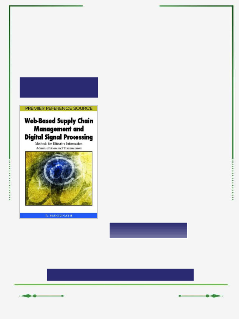 Web based Supply Chain Management and Digital Signal Processing Methods ...