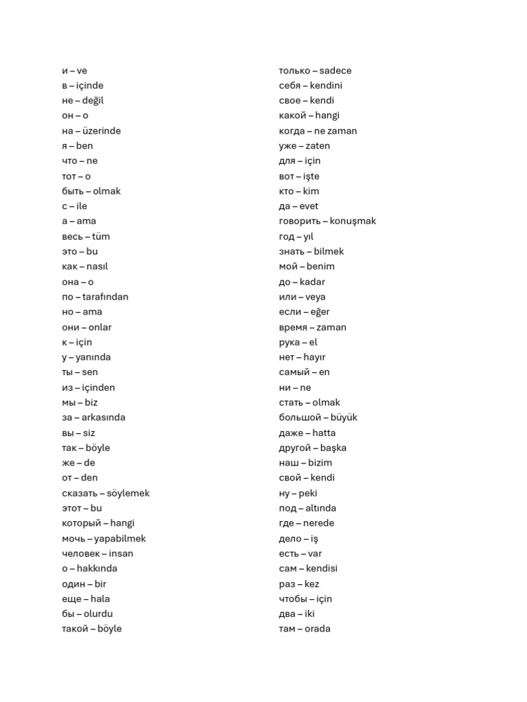 Russian 5000 Words (Part1) | PDF