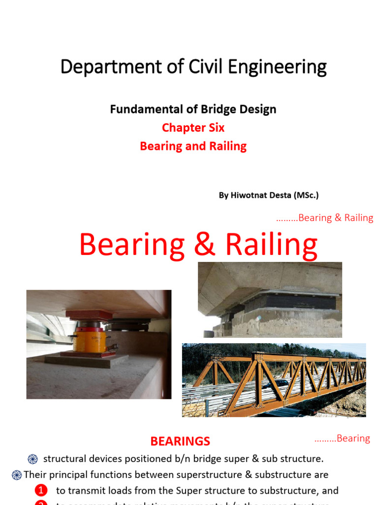 Bridge Design: Bearings and Railings Guide | PDF | Bearing (Mechanical ...
