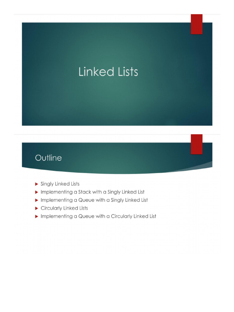 Lecture 07 Linked Lists | PDF