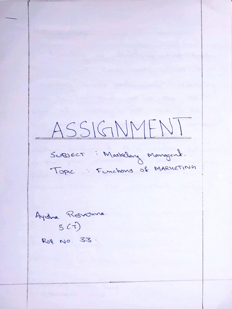 Marketing Management Assignment | PDF