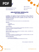 Bula do Novanlo: Levanlodipino 2,5mg e 5mg | PDF | Hipertensão ...