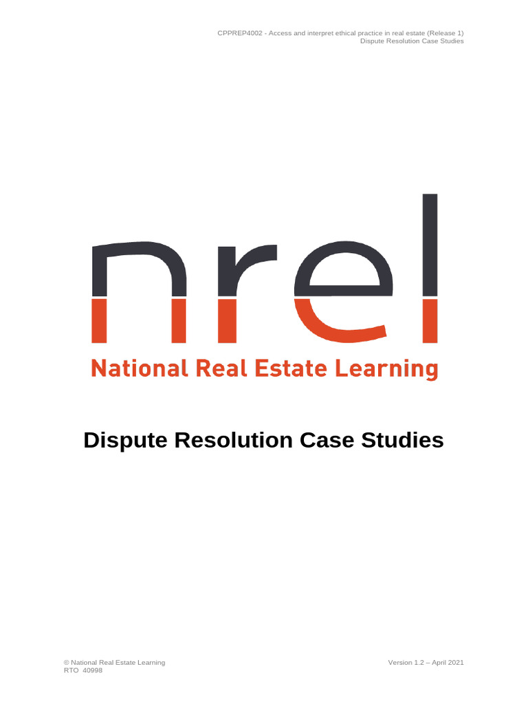 Ethical Dispute Resolution in Real Estate | PDF | Computer File