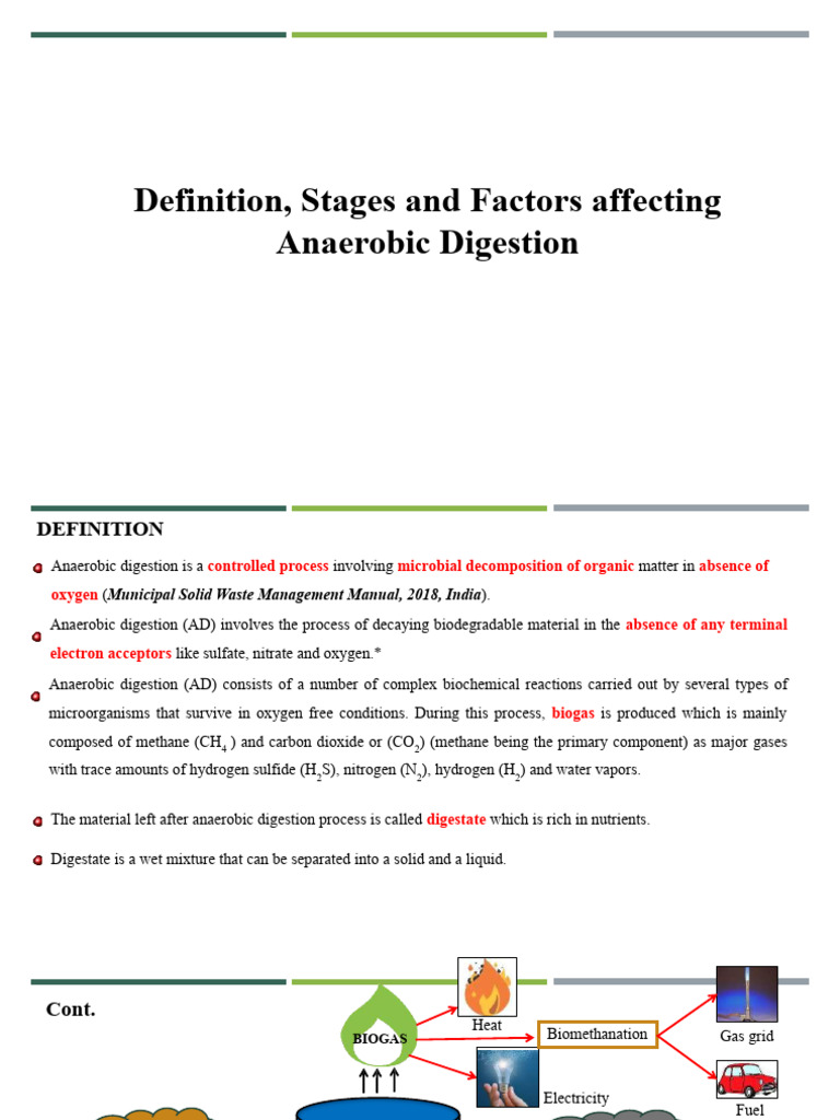 Anaerobic Digestion: Definition & Stages | PDF | Anaerobic Digestion ...