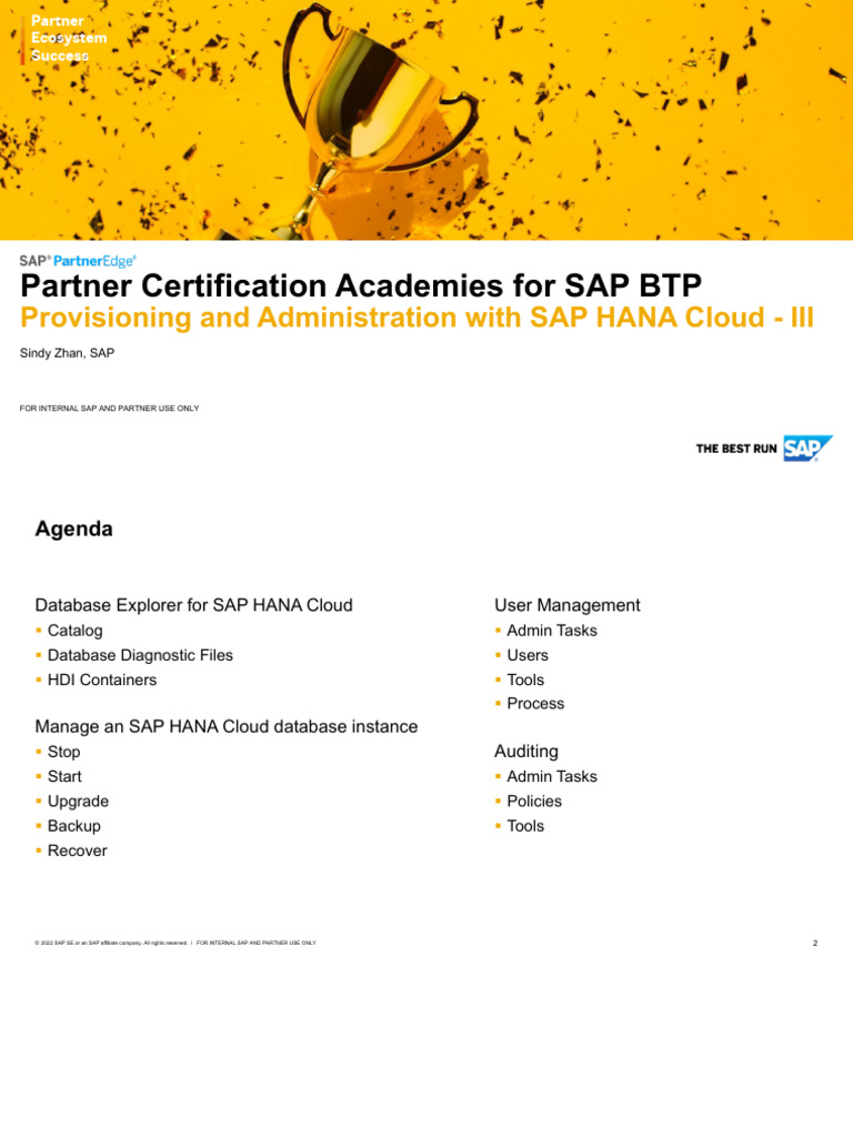 SAP HANA Cloud Database Management Guide | PDF | Databases | Cloud ...