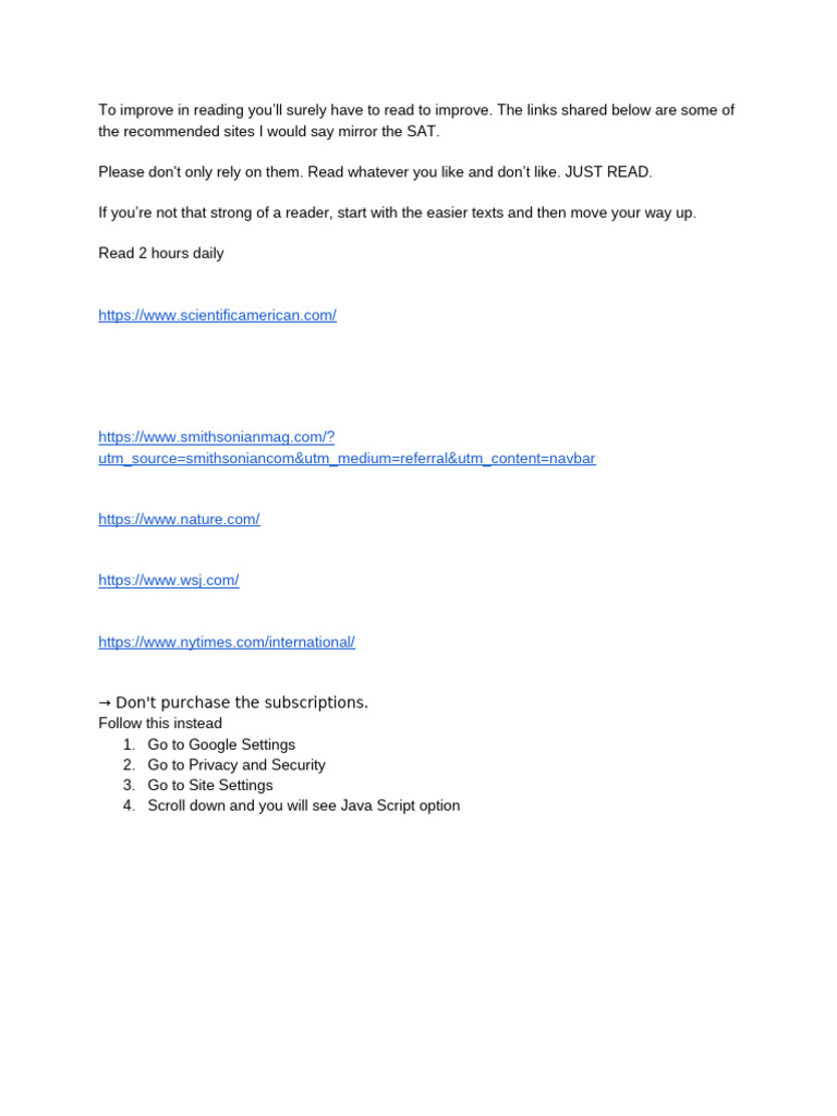 Reading Links and How To Read Them For FREE! | PDF