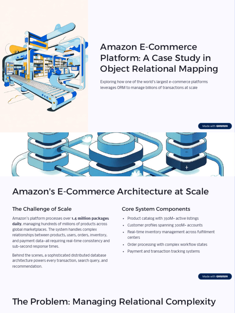 Amazon ORM Case Study: E-Commerce Scale | PDF | Databases | Relational ...