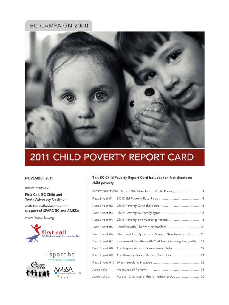 Child Poverty - Report Card 2011 | PDF | Welfare | Living Wage