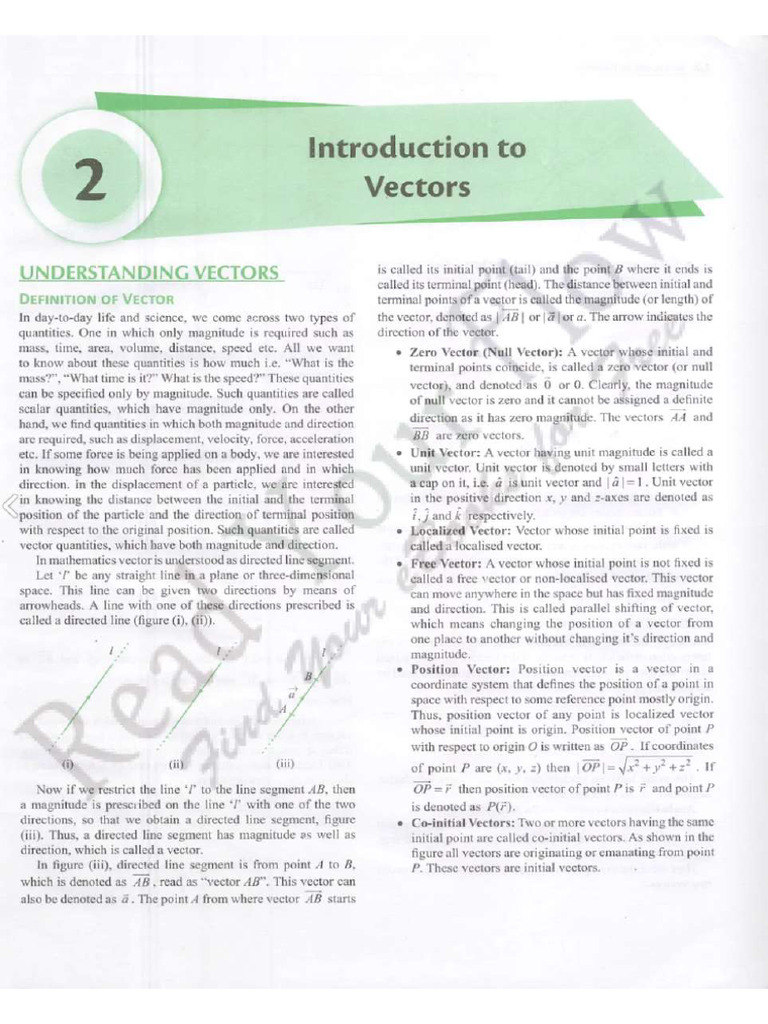 Introduction To Vectors | PDF