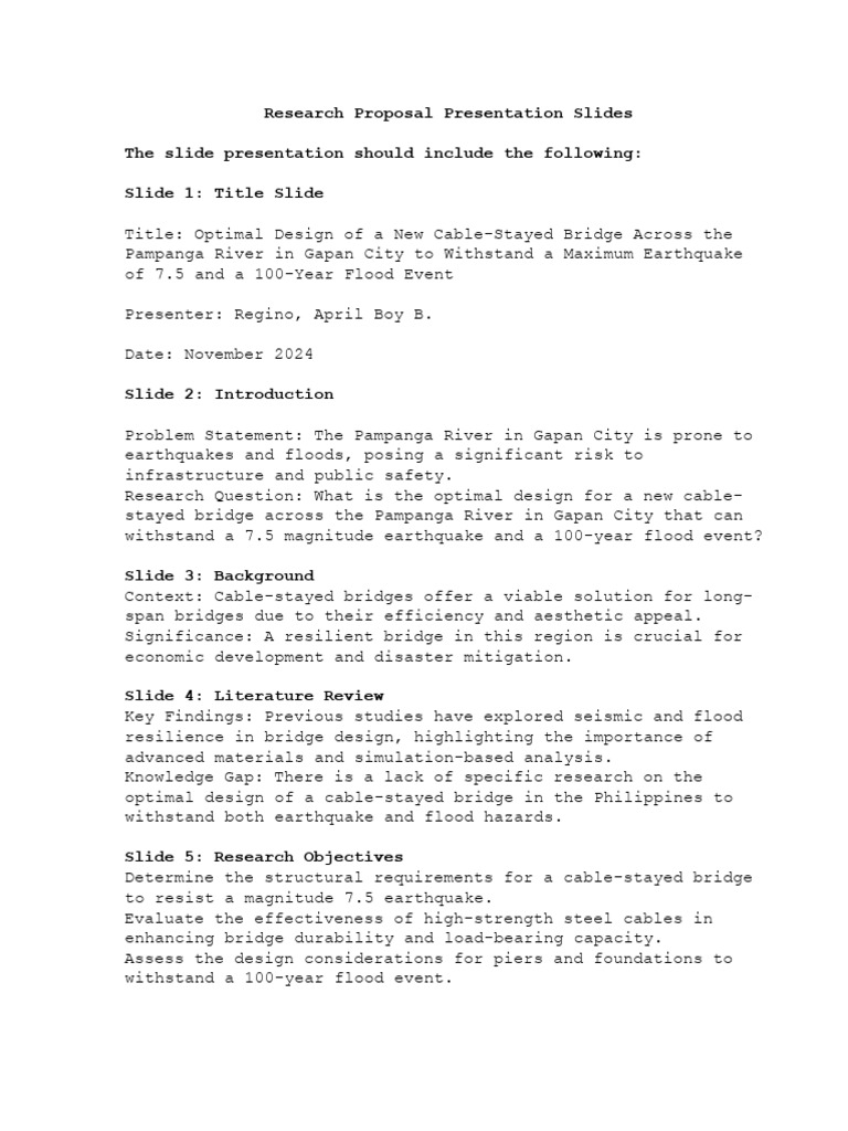 Thesis Proposal Presentation Format | PDF | Earthquakes | Flood