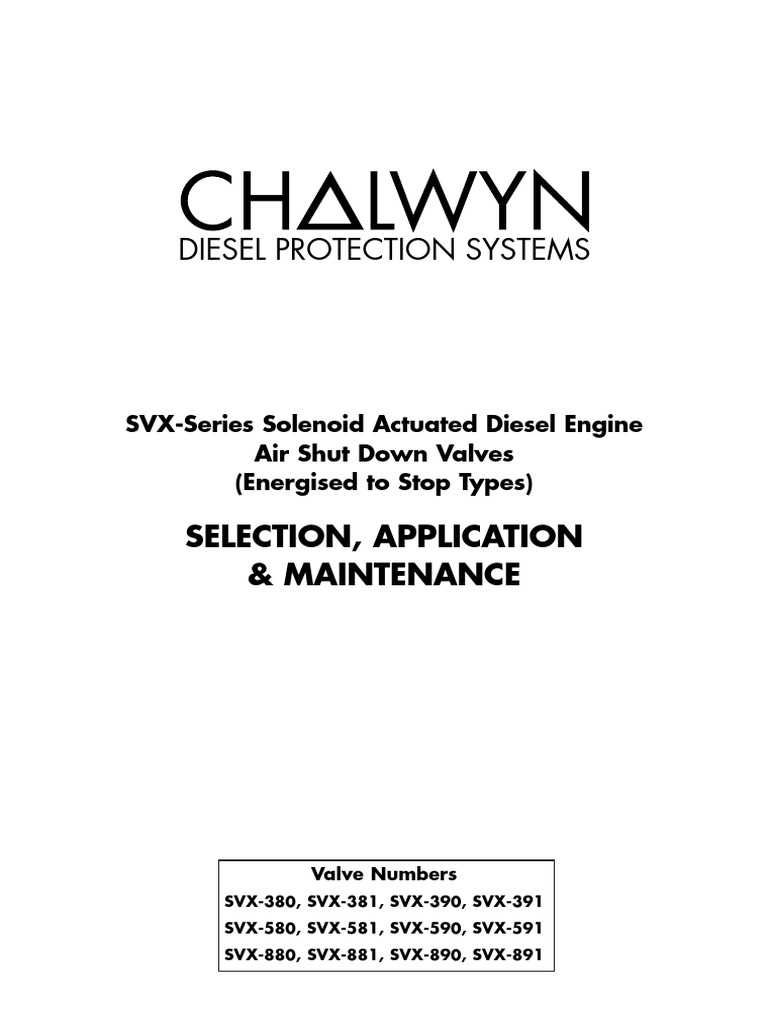 Diesel Engine Air Shut Down Valves Guide | PDF