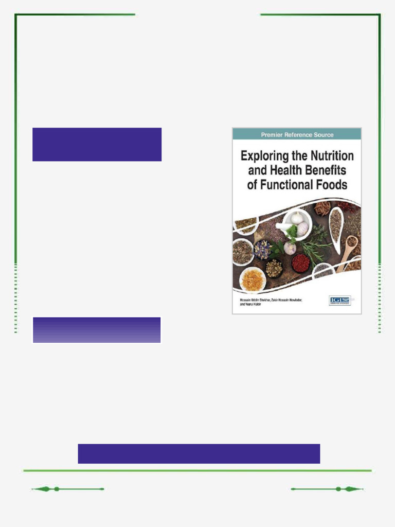 Exploring the Nutrition and Health Benefits of Functional Foods 1st ...