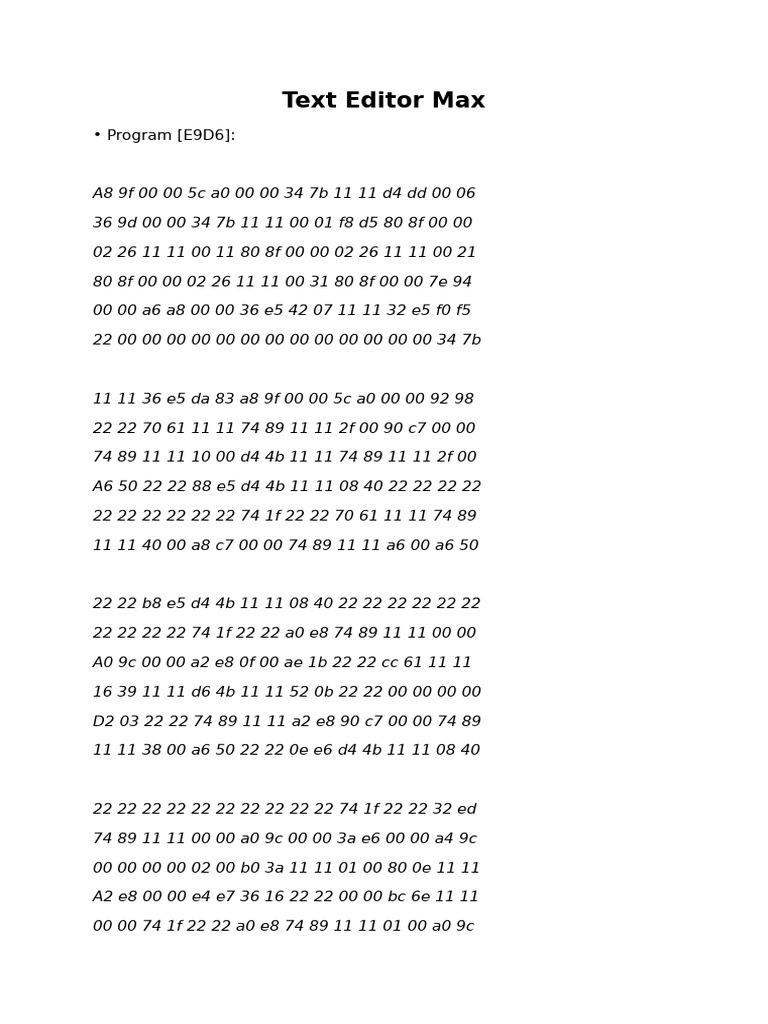 Text Editor Max | PDF