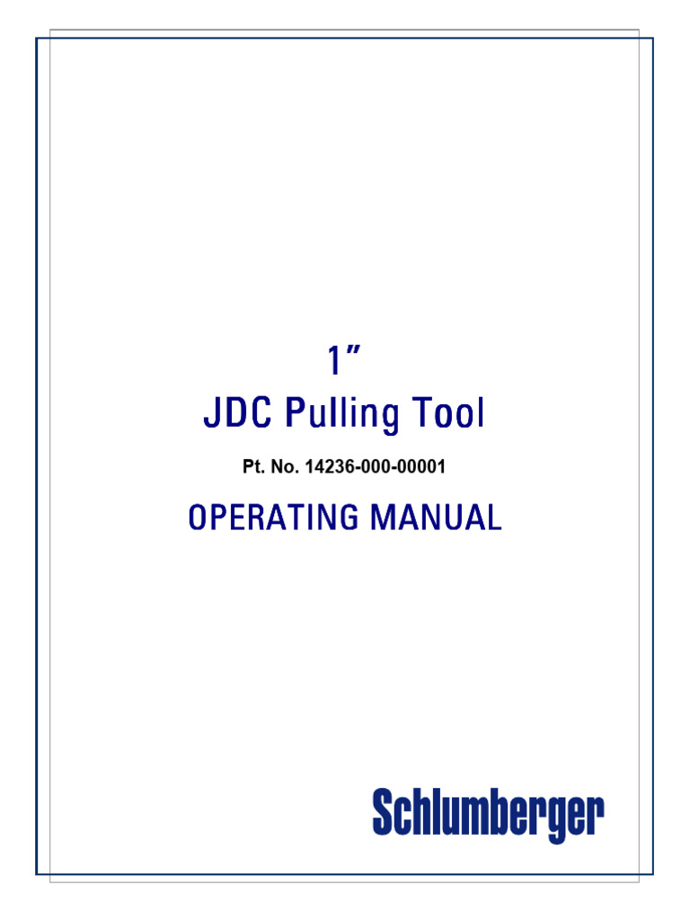 1” JDC Pulling Tool Operating Manual | PDF | Mechanical Engineering