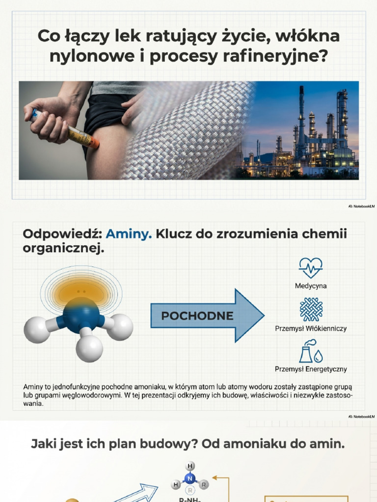 Aminy Budowa Właściwości Zastosowania | PDF