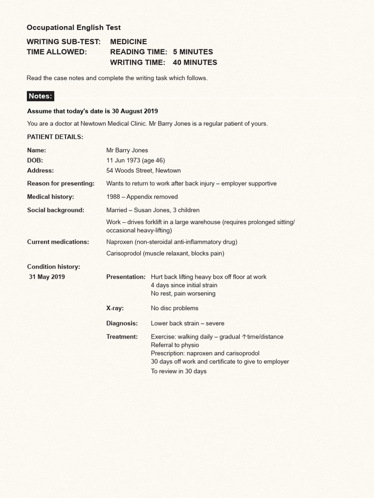 Writing Task 3 | PDF | Physical Therapy | Diseases And Disorders