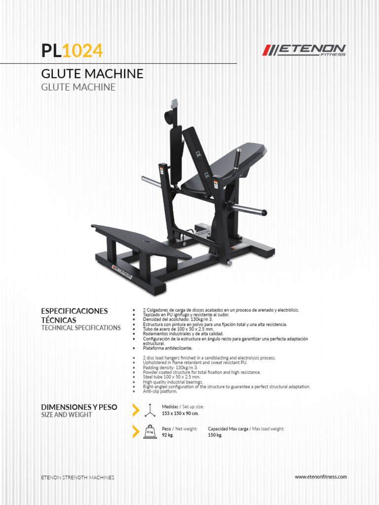 Etenon - PL1024 Glute Machine | PDF