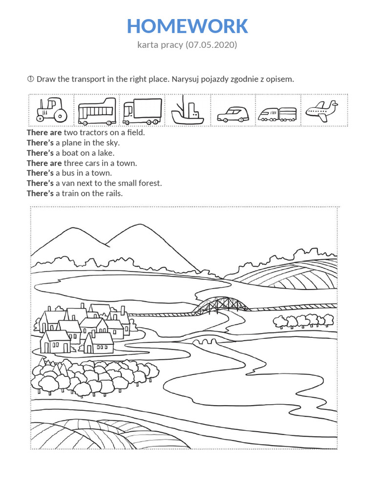 WORKSHEET Karta Pracy 7.05 Unit 7, New Englisg Dventure | PDF