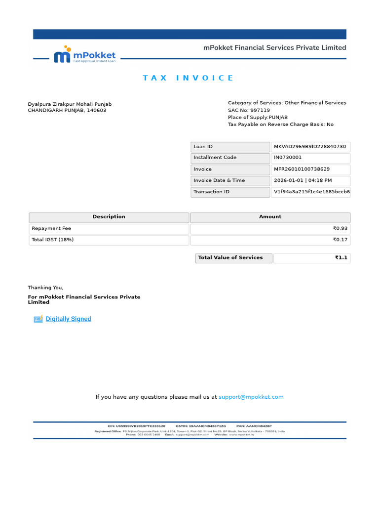 Repayment Tax Receipt MFR26010100738629 | PDF