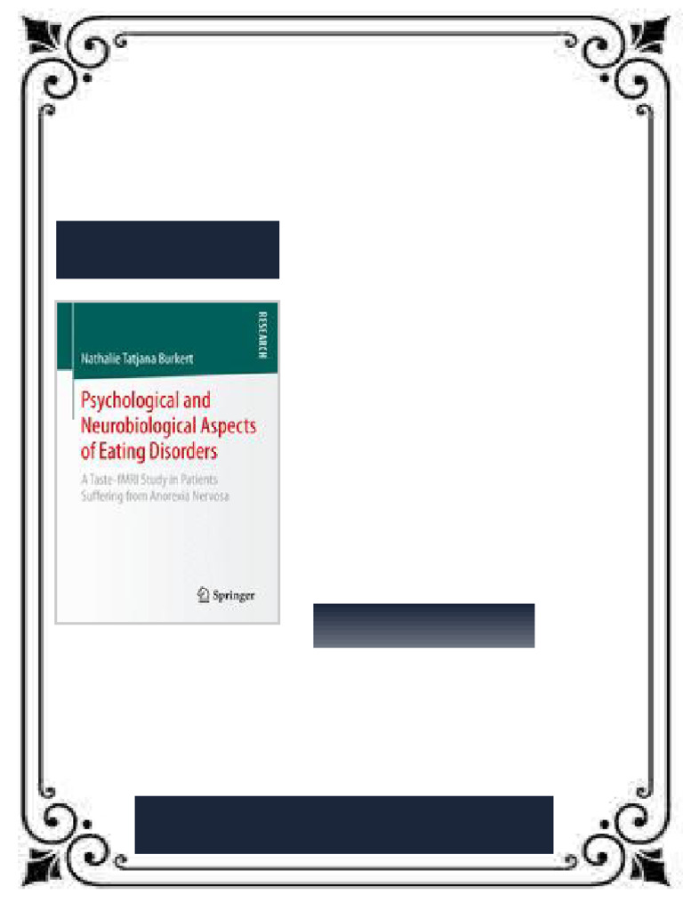 Psychological and Neurobiological Aspects of Eating Disorders A Taste ...
