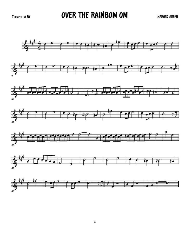 Over the Rainbow Orchestre - Trumpet in Bb | PDF