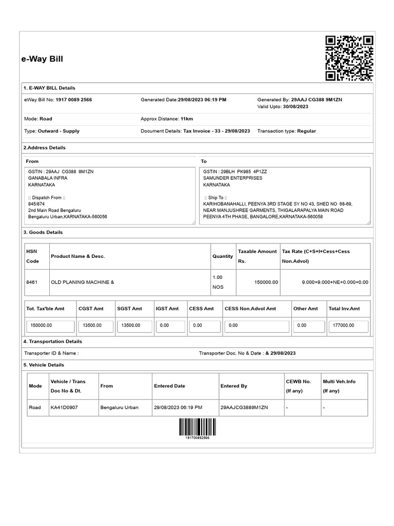 E-Way Bill System | PDF | Public Finance | Taxation