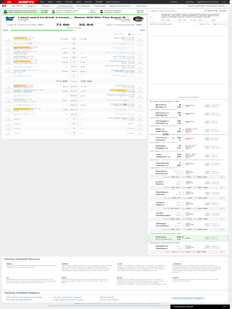 Fantasy Football FantasyCast - ESPN | PDF | National Football League ...