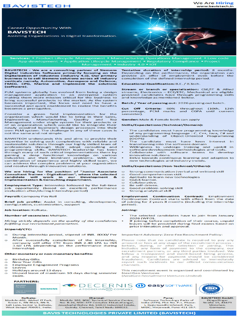 Bavis Technologies WB 2026 Batch | PDF