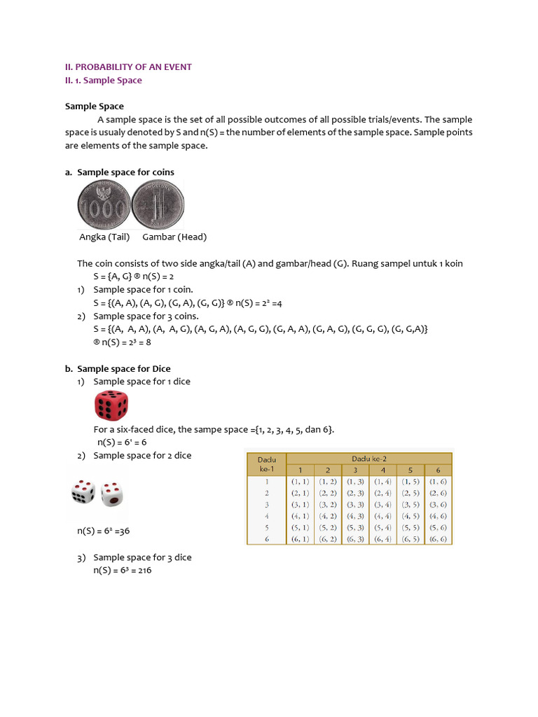 Understanding Sample Space and Probability | PDF | Probability ...
