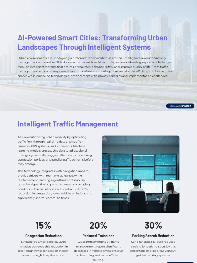 AI Powered Smart Cities Transforming Urban Landscapes Through ...