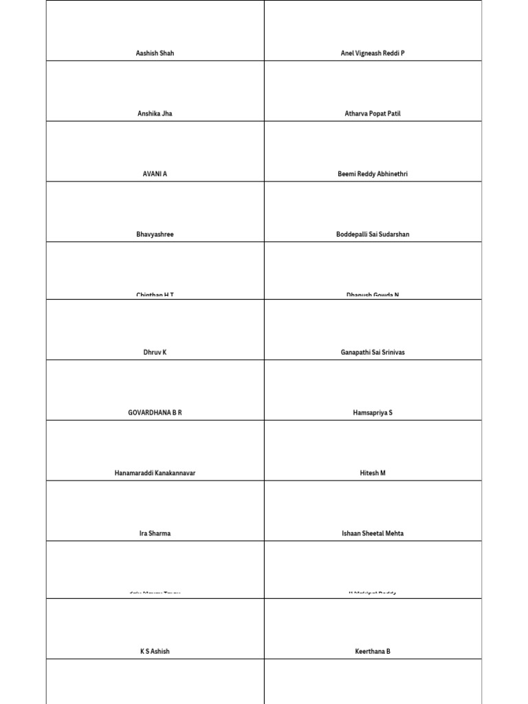 List of Student Names and Details | PDF