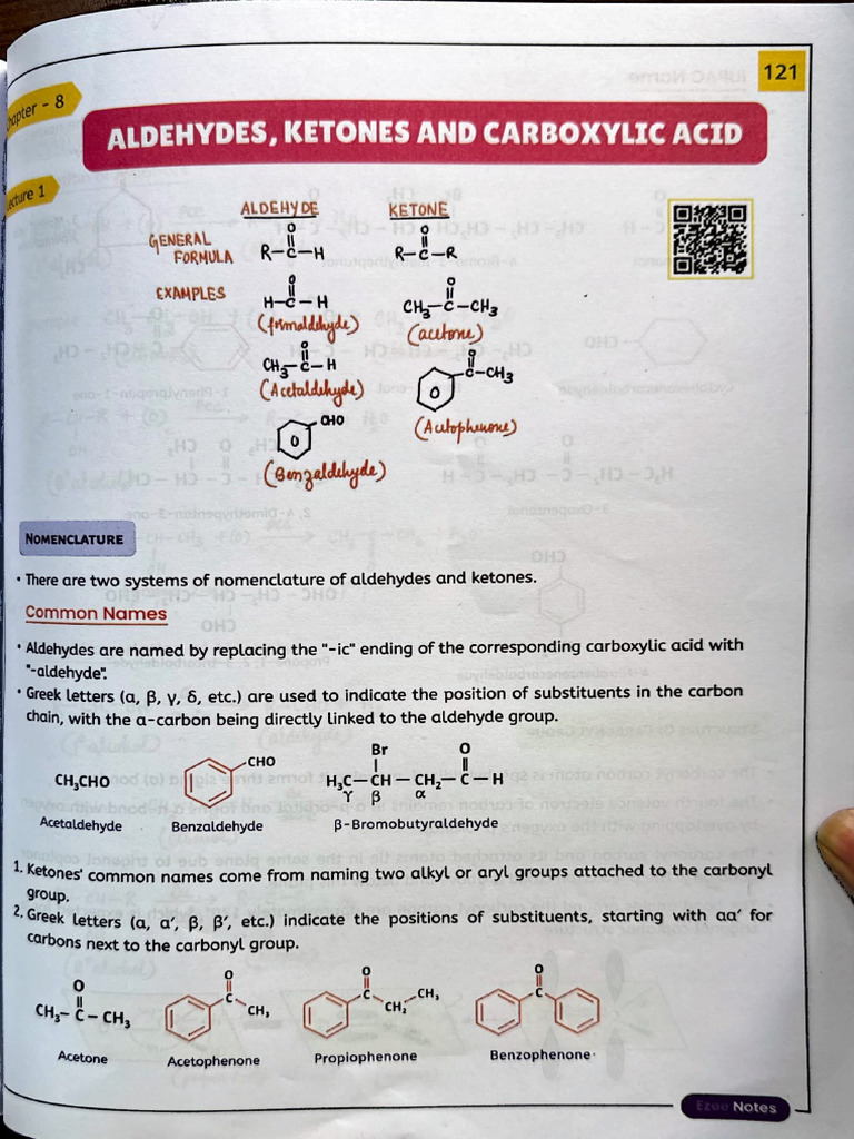 Aldehydes Ketones Class 12 EZEE NOTES | PDF | Carboxylic Acid | Aldehyde