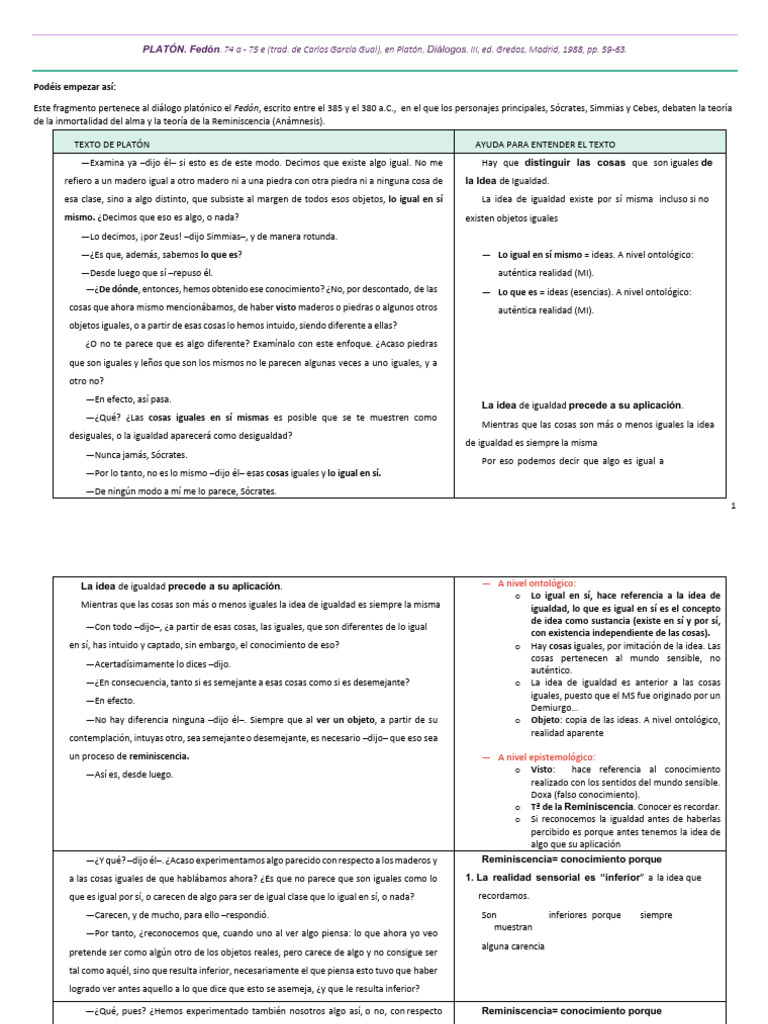PLATÓN _FEDÓN_ | PDF | Platón | Conocimiento