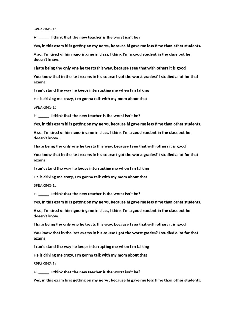 Recuperacion Speaking | PDF | Methodology | Vocational Education